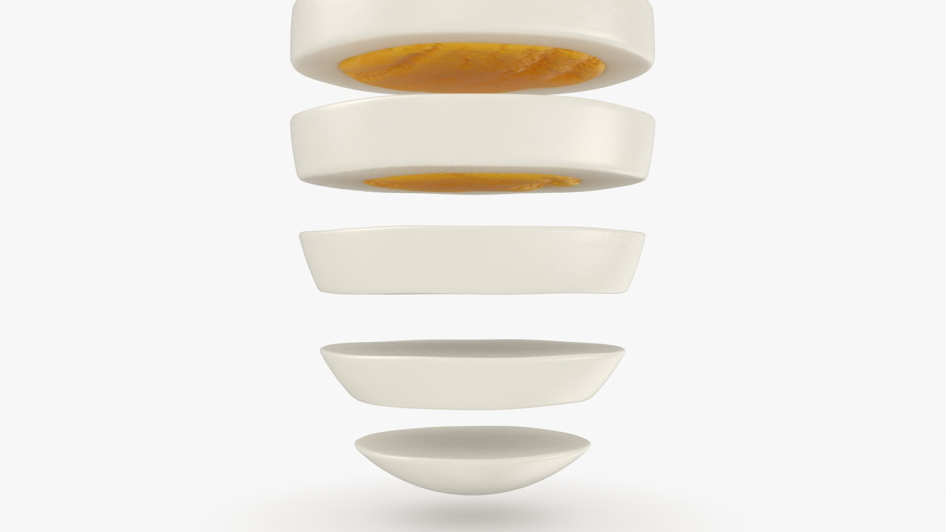 3D Model Sliced Hard Boiled Egg - TurboSquid 2168932