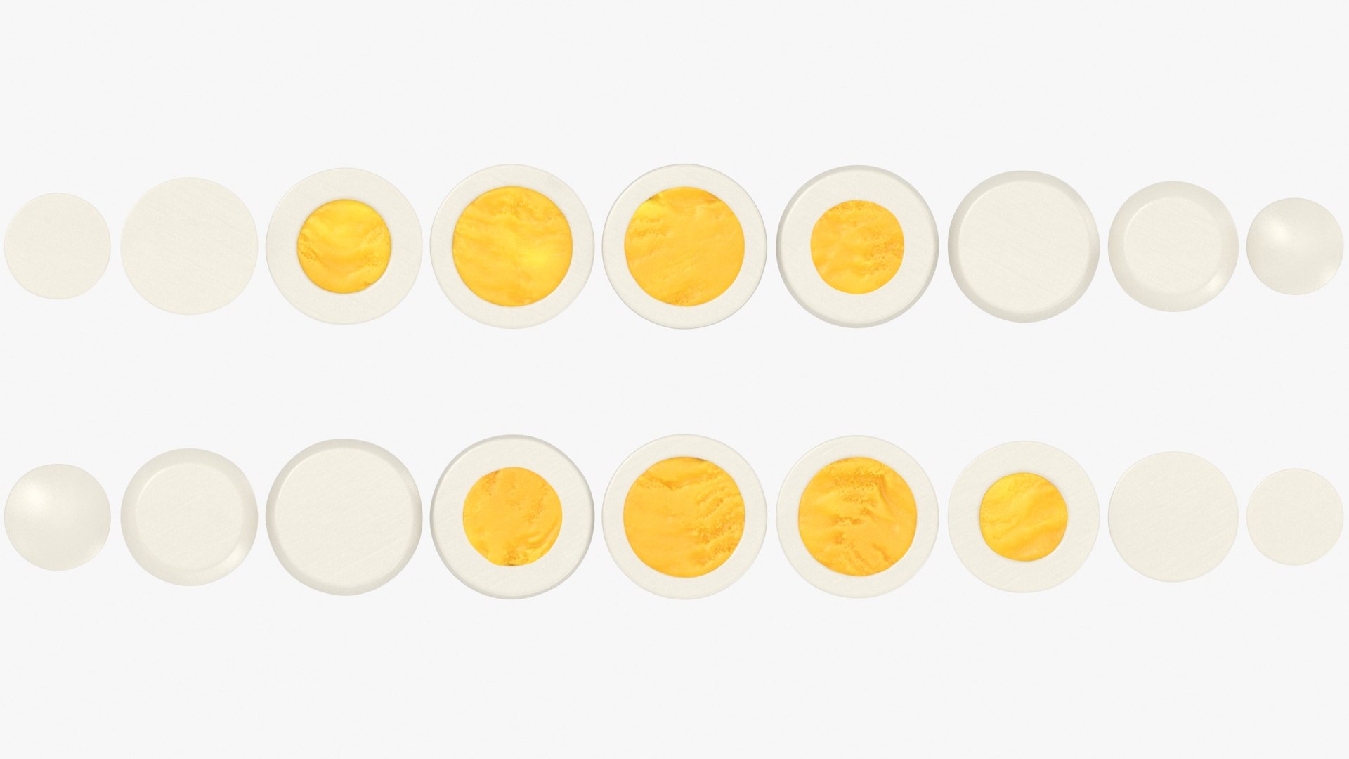 3D Model Sliced Hard Boiled Egg - TurboSquid 2168932