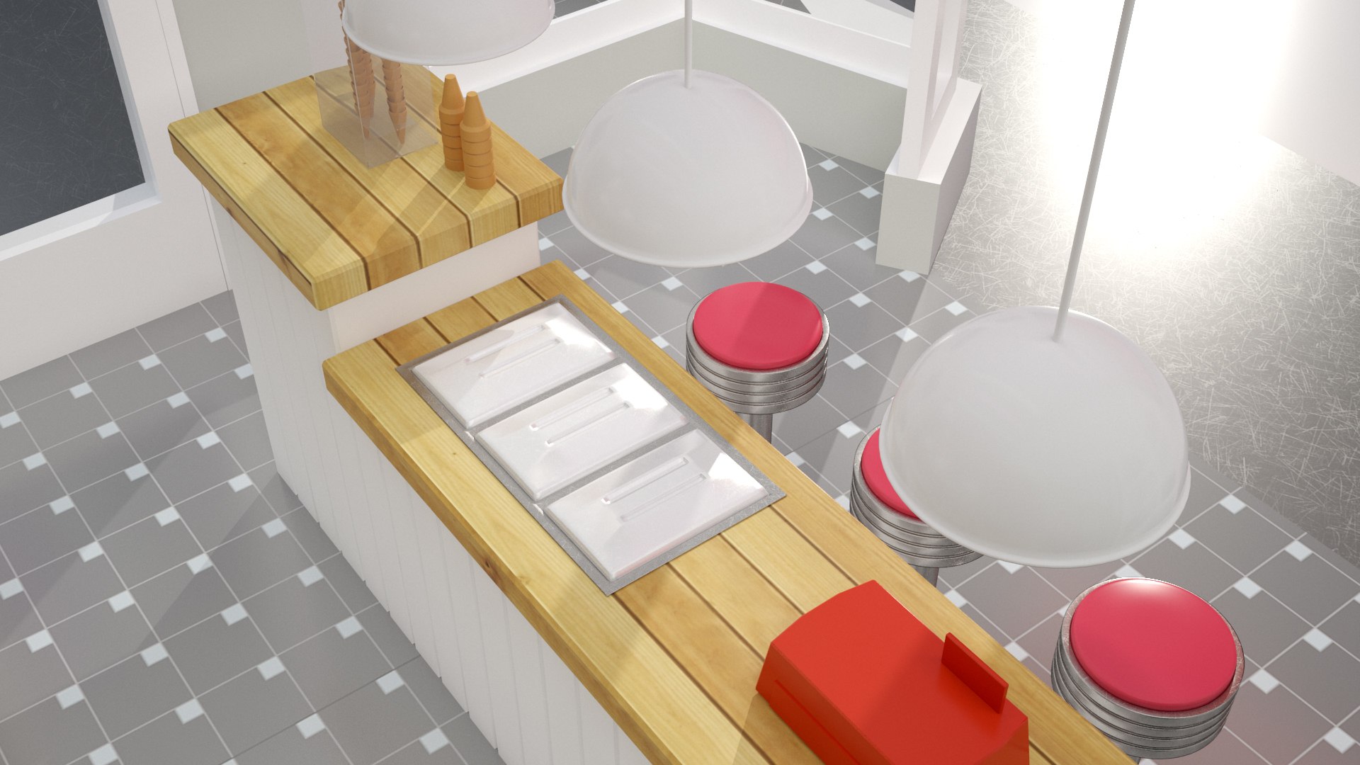 Ice Cream Shop Model - TurboSquid 2064090