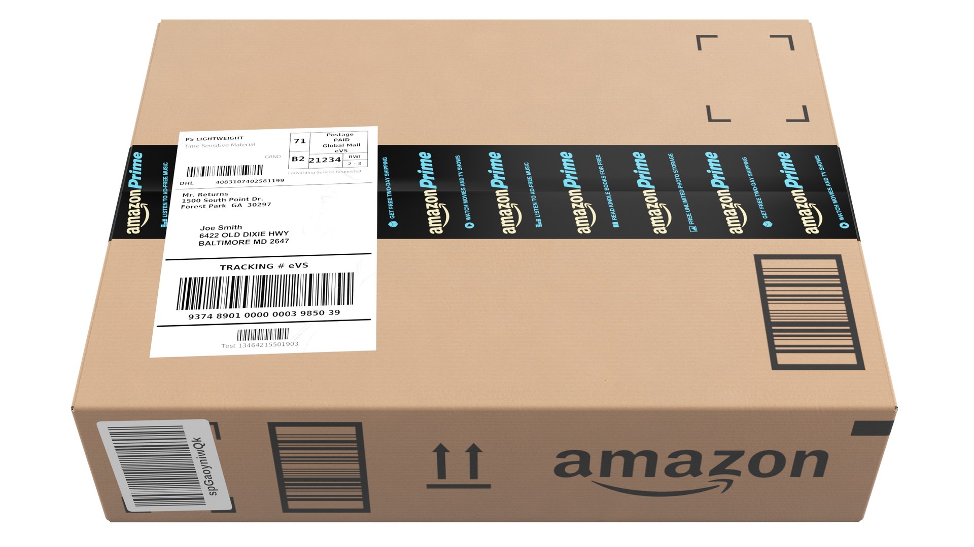 Amazon Parcels Box 40x30x10cm 3D Model - TurboSquid 1990828