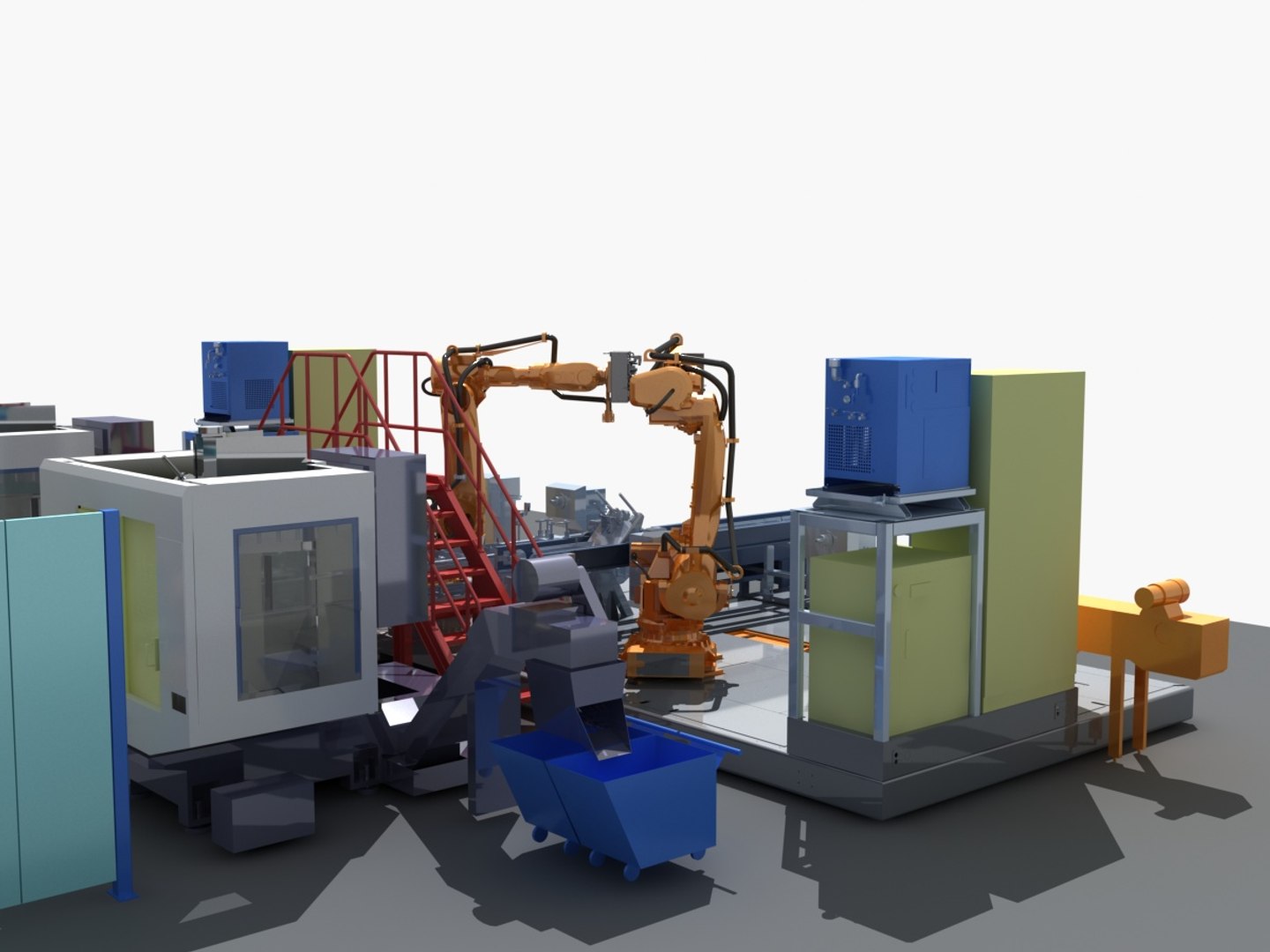 3D Industrial Equipment 27 - Automated Production Line For Lower Body ...