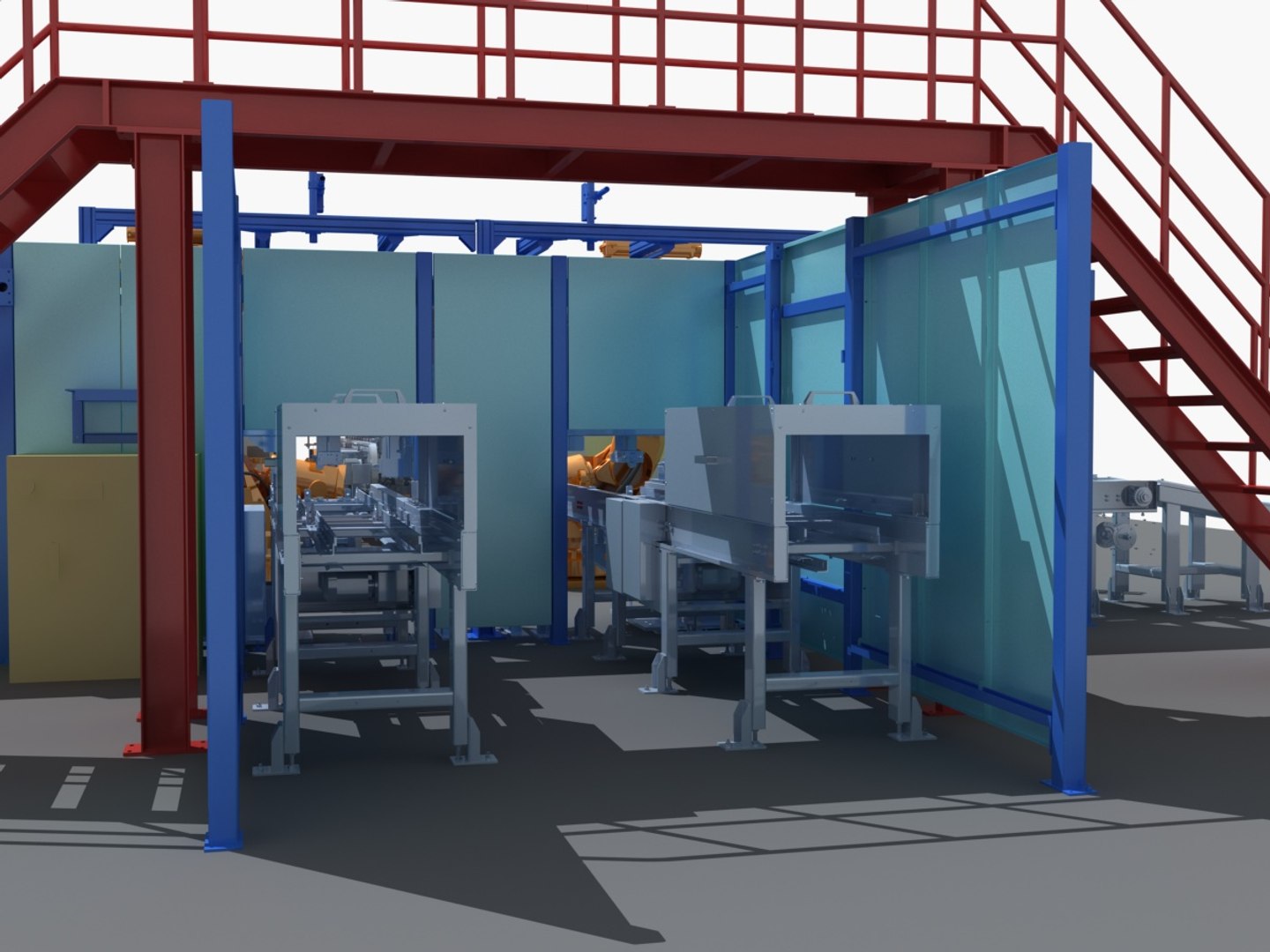 3D Industrial Equipment 27 - Automated Production Line For Lower Body ...