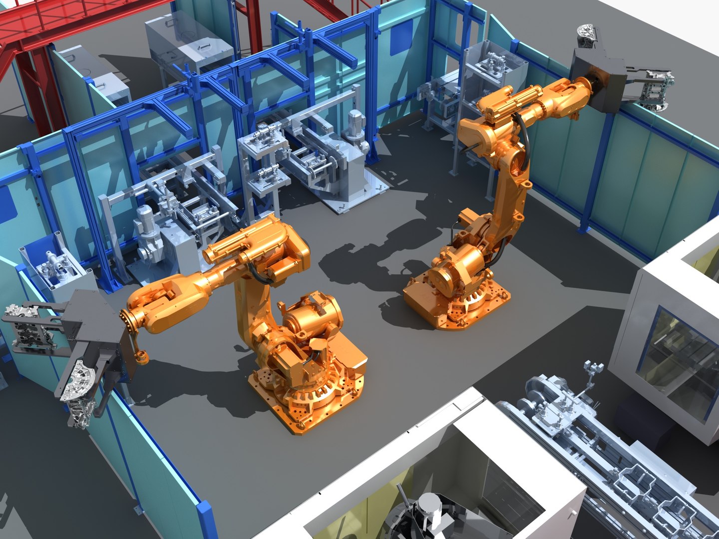 3D Industrial Equipment 27 - Automated Production Line For Lower Body ...