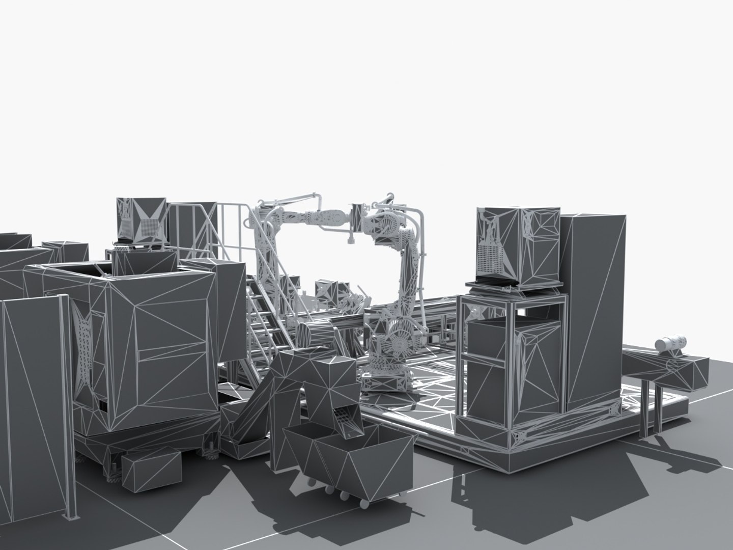 3D Industrial Equipment 27 - Automated Production Line For Lower Body ...