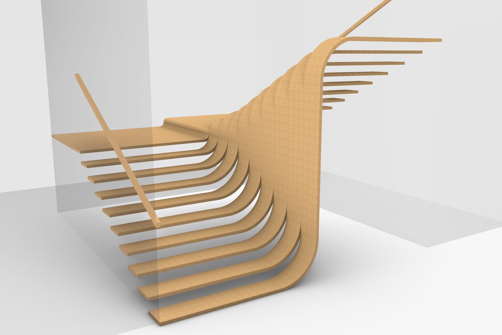 3D Smooth Wavy Staircase Model - TurboSquid 2025822