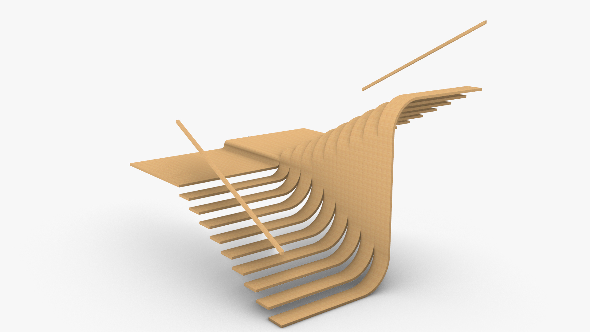 3D Smooth Wavy Staircase Model - TurboSquid 2025822