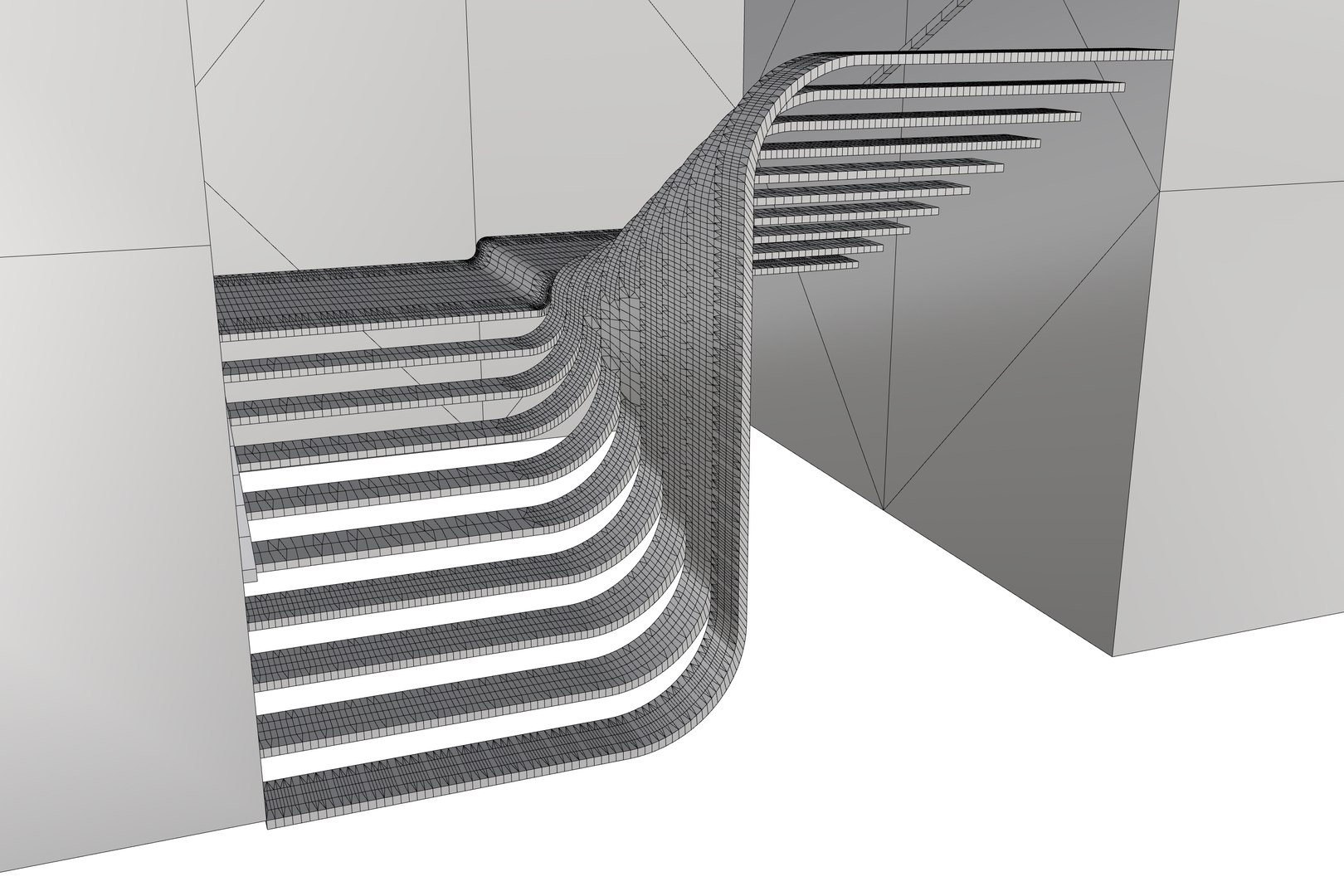3D Smooth Wavy Staircase Model - TurboSquid 2025822