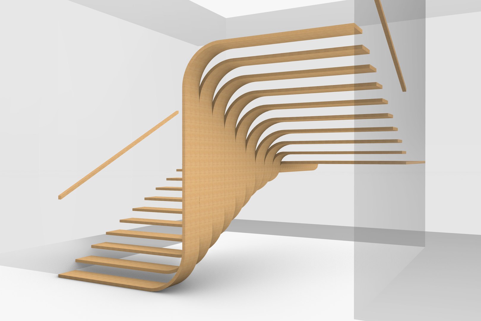 3D Smooth Wavy Staircase Model - TurboSquid 2025822