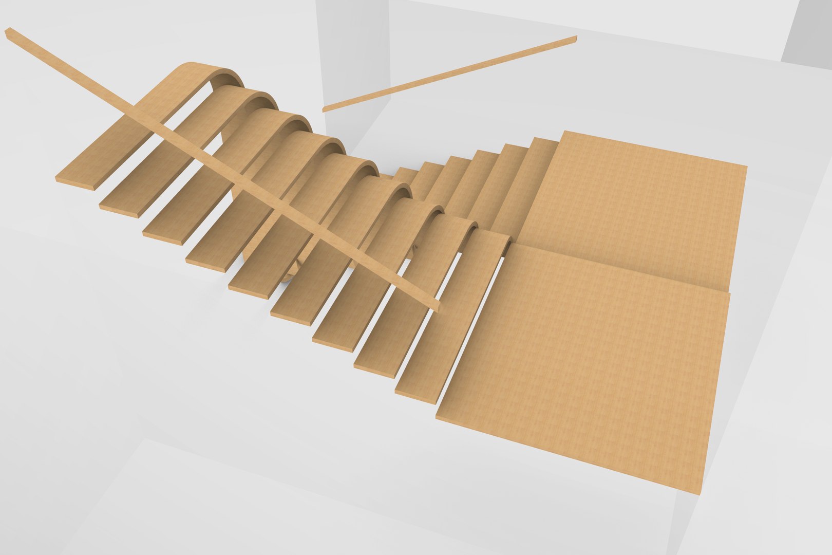 3D Smooth Wavy Staircase Model - TurboSquid 2025822