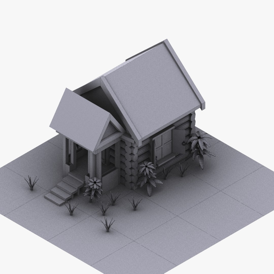 Isometric Hut 3d Model