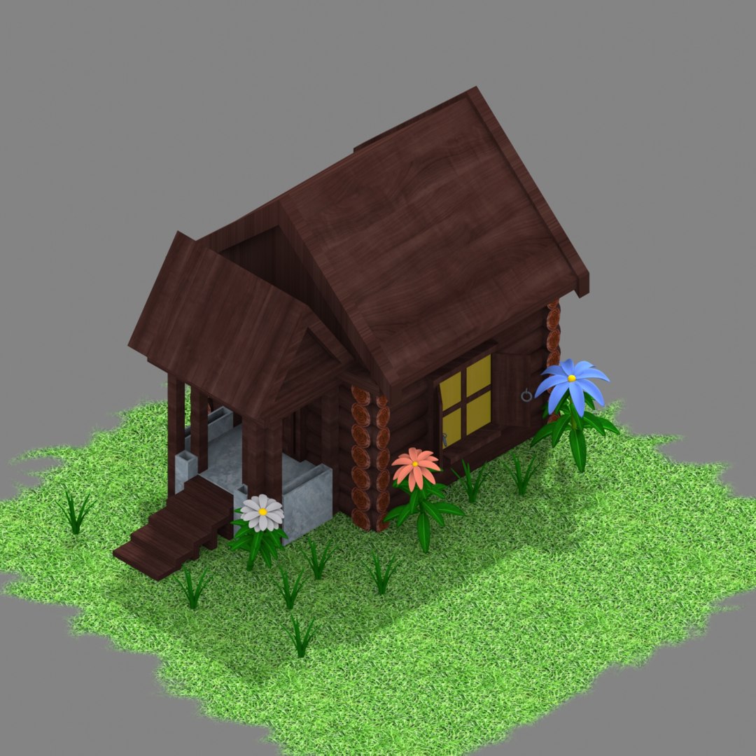 Isometric Hut 3d Model