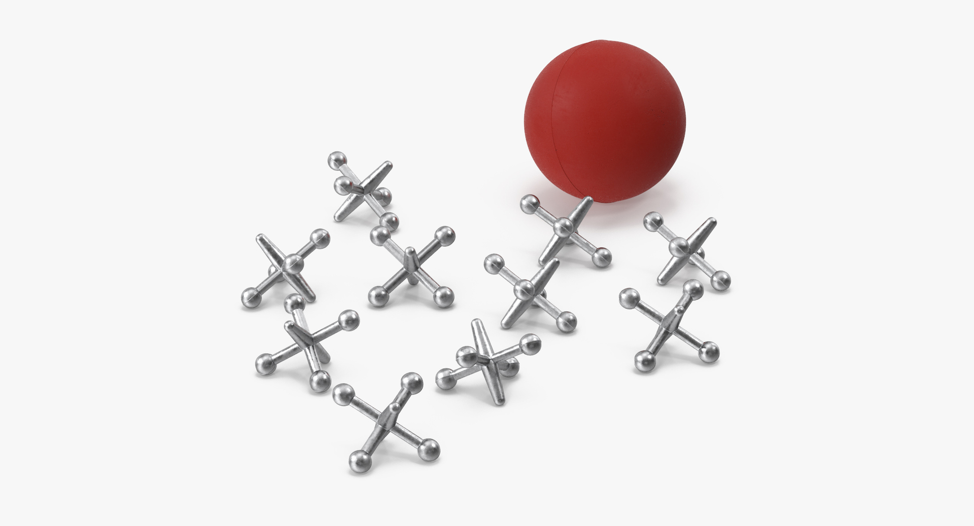 3d Jacks Set Model