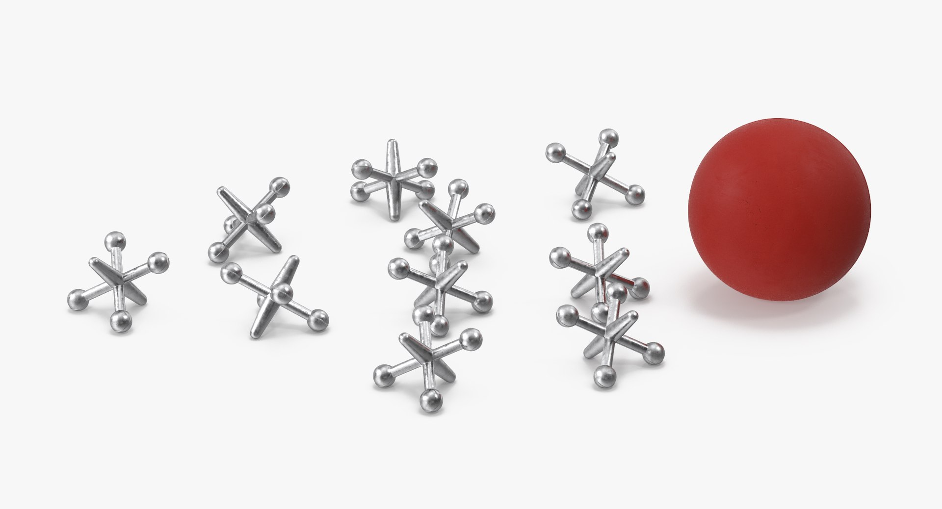 3d Jacks Set Model