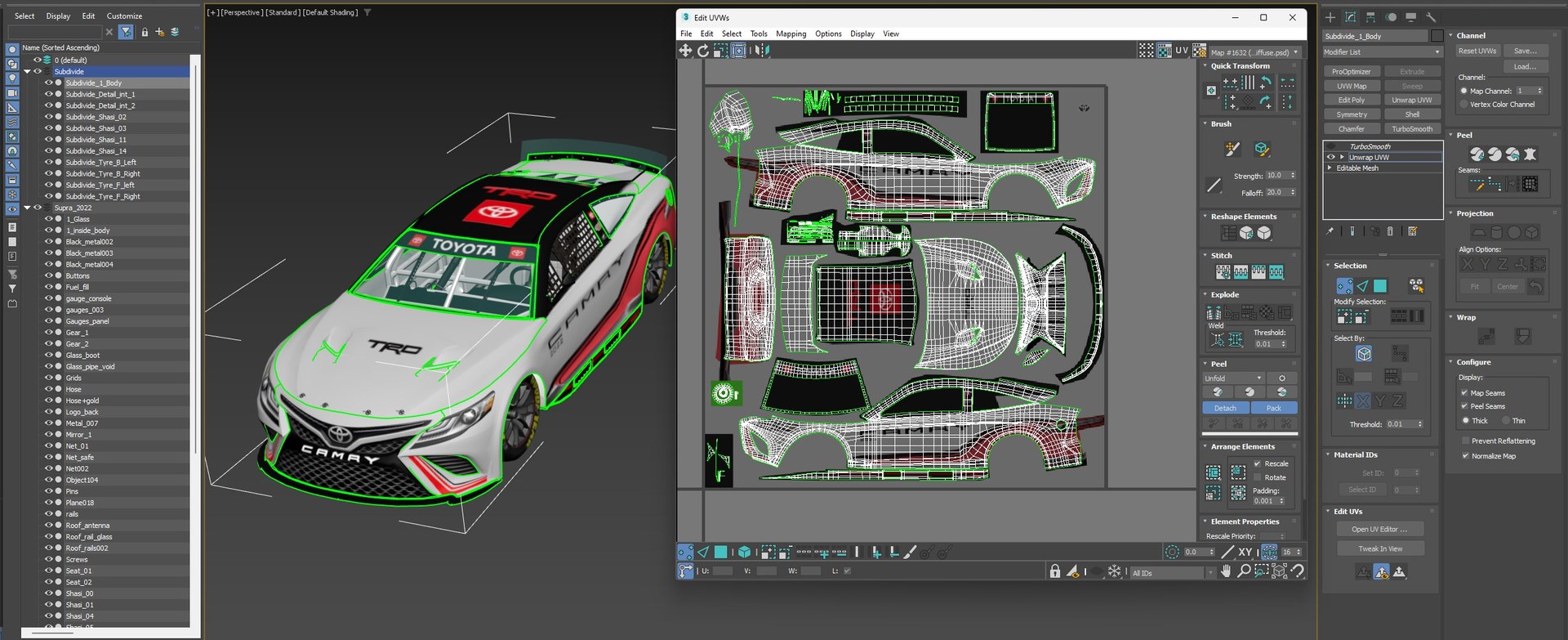 3D Model Toyota Camry 2022 NASCAR Low Poly - TurboSquid 2082408