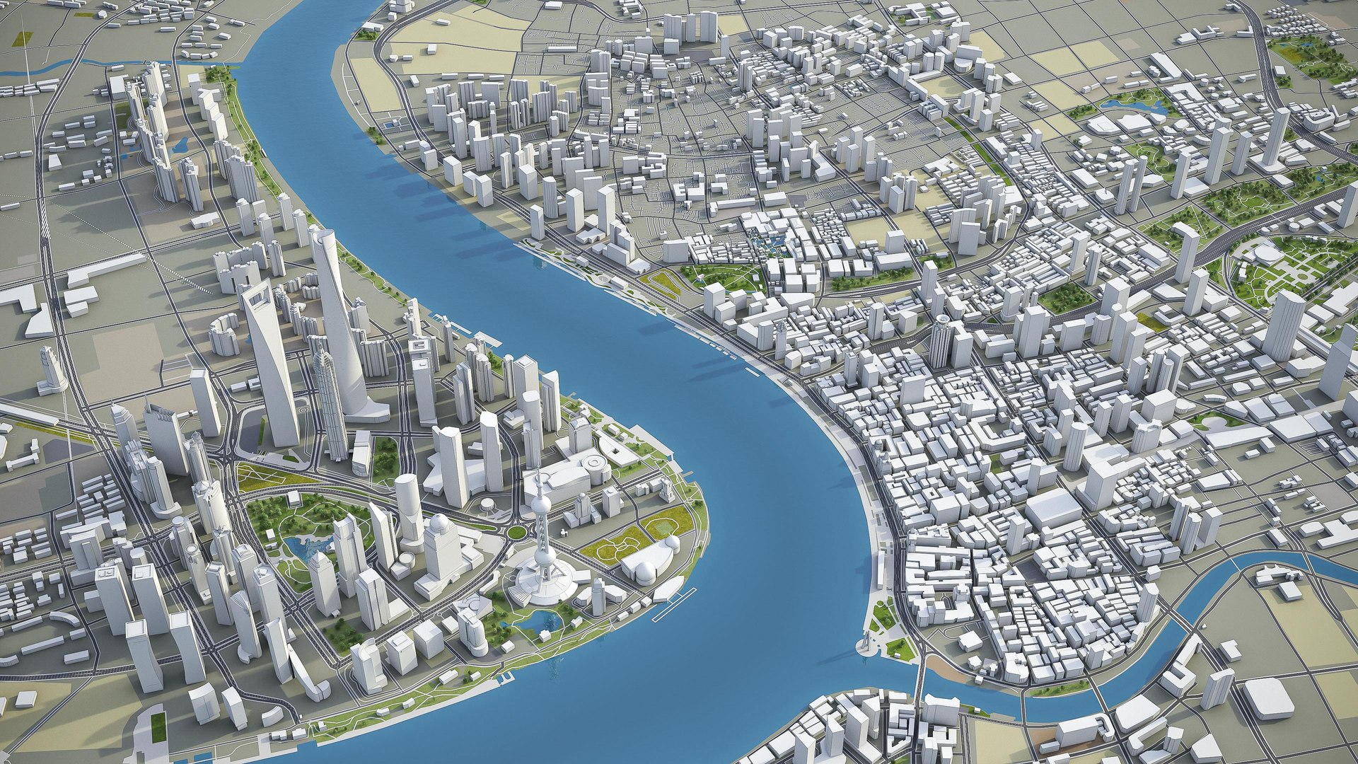 3D Model Shanghai Urban Planning - TurboSquid 1334518