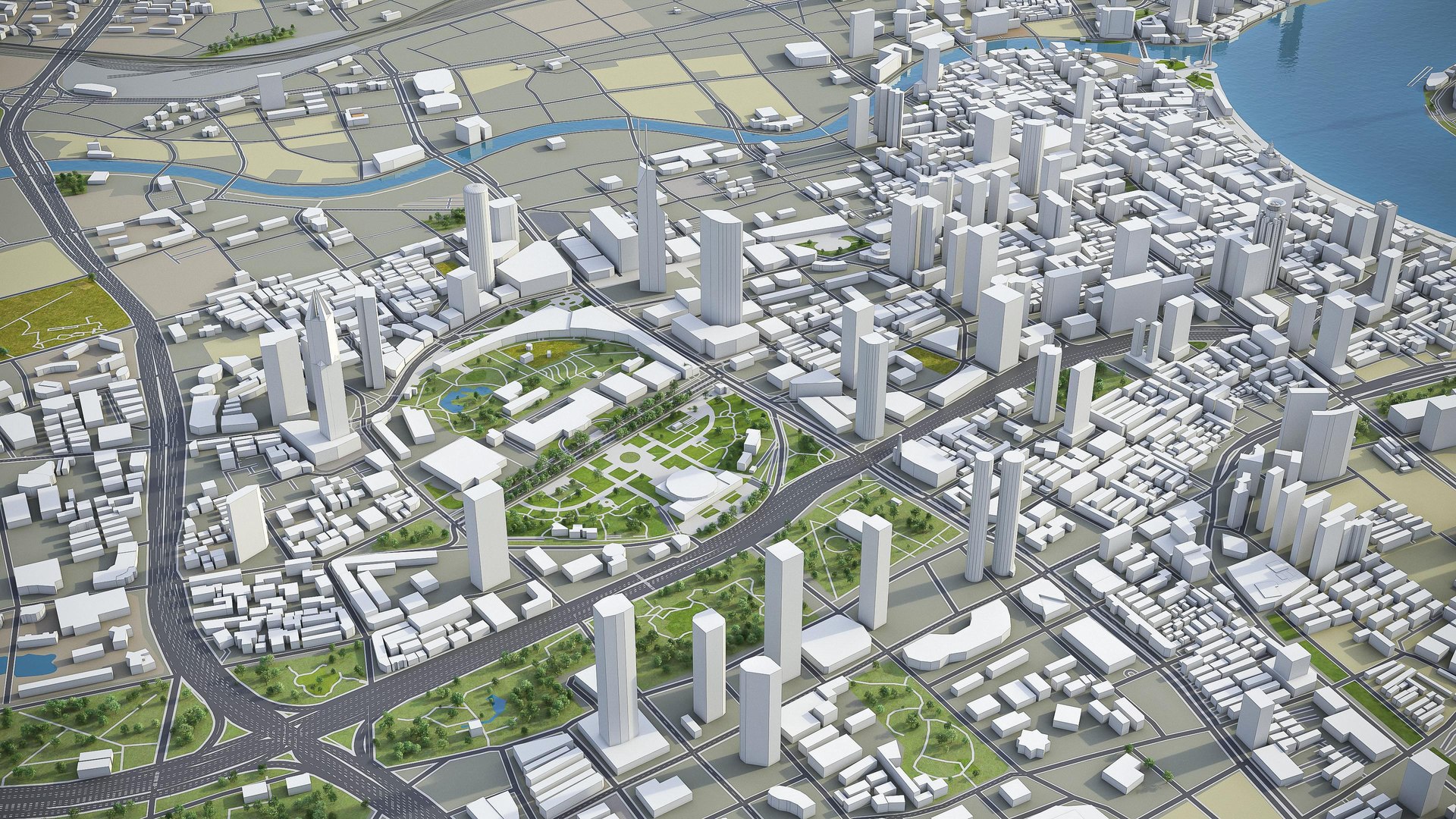 3D Model Shanghai Urban Planning - TurboSquid 1334518