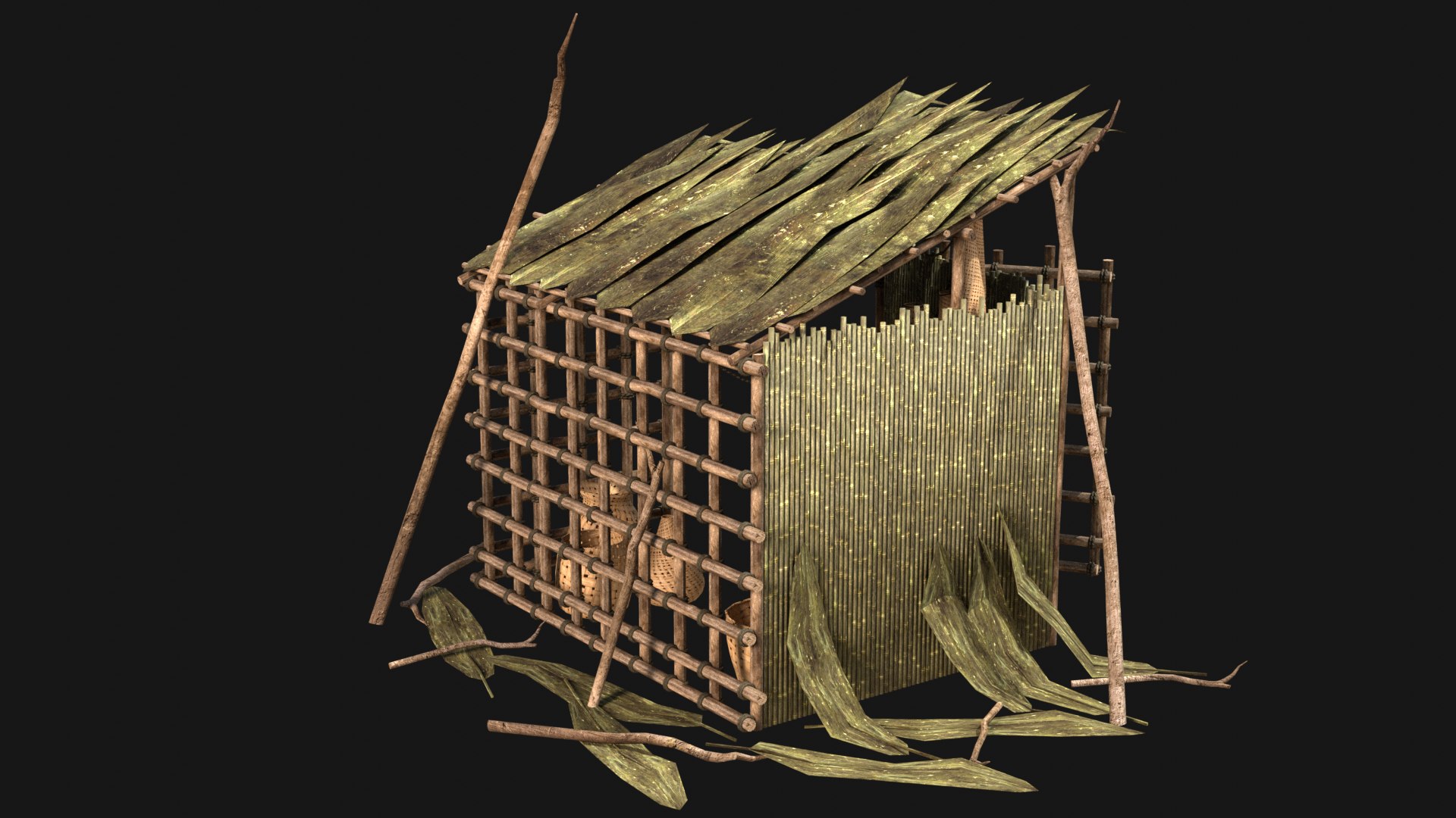 JUNGLE SWAMP STORAGE WAREHOUSE WORKSHOP ROOFING COLLECTION model ...