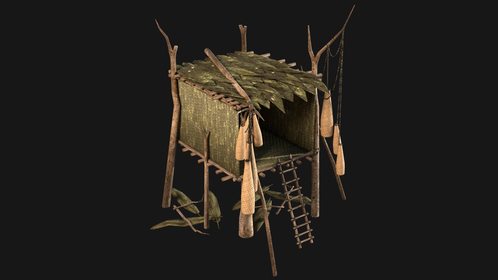 JUNGLE SWAMP STORAGE WAREHOUSE WORKSHOP ROOFING COLLECTION model ...
