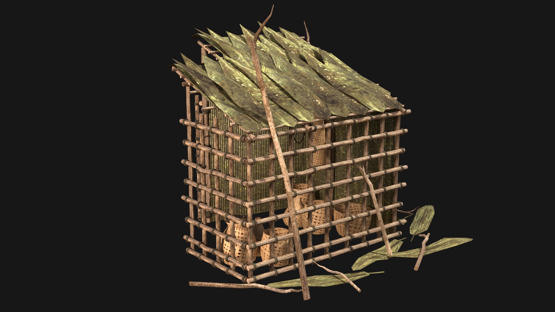 JUNGLE SWAMP STORAGE WAREHOUSE WORKSHOP ROOFING COLLECTION model ...