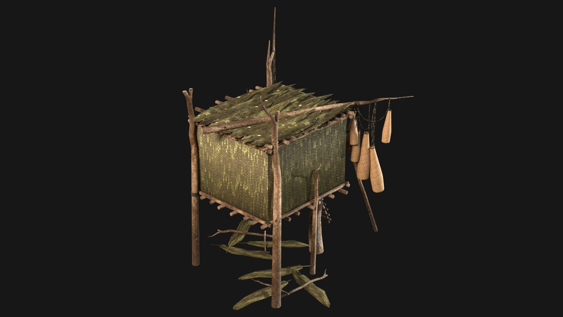 JUNGLE SWAMP STORAGE WAREHOUSE WORKSHOP ROOFING COLLECTION model ...