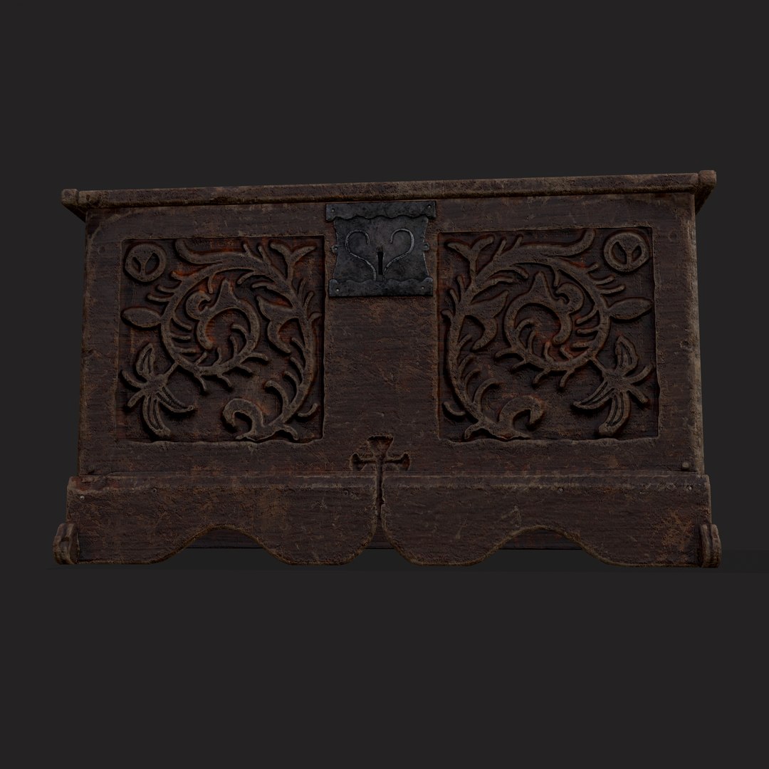 3D Small Rustic Medieval Wooden Chest - TurboSquid 1908824