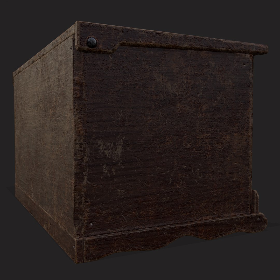 3D Small Rustic Medieval Wooden Chest - TurboSquid 1908824