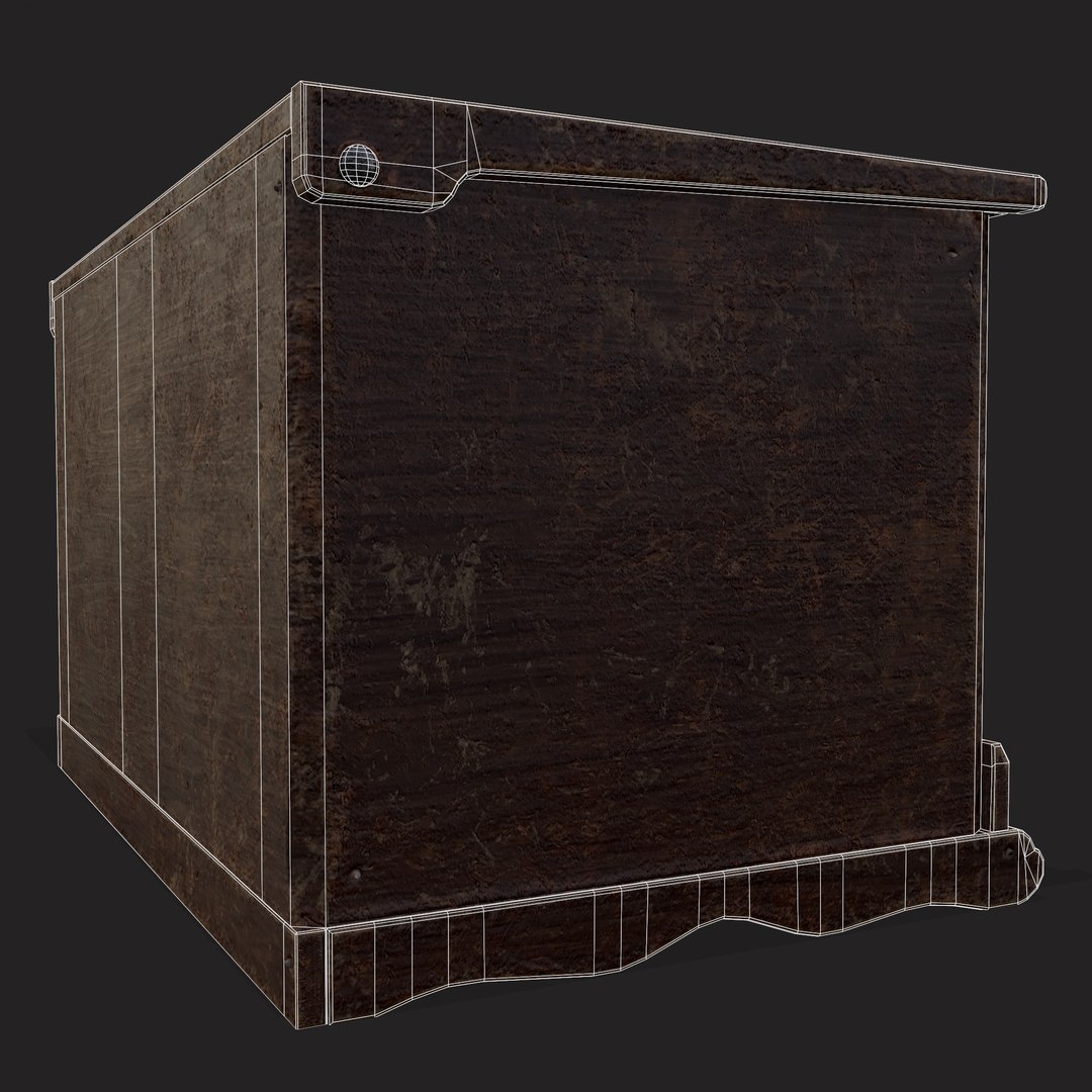 3D Small Rustic Medieval Wooden Chest - TurboSquid 1908824