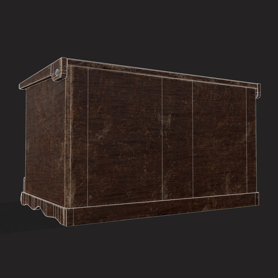 3D Small Rustic Medieval Wooden Chest - TurboSquid 1908824