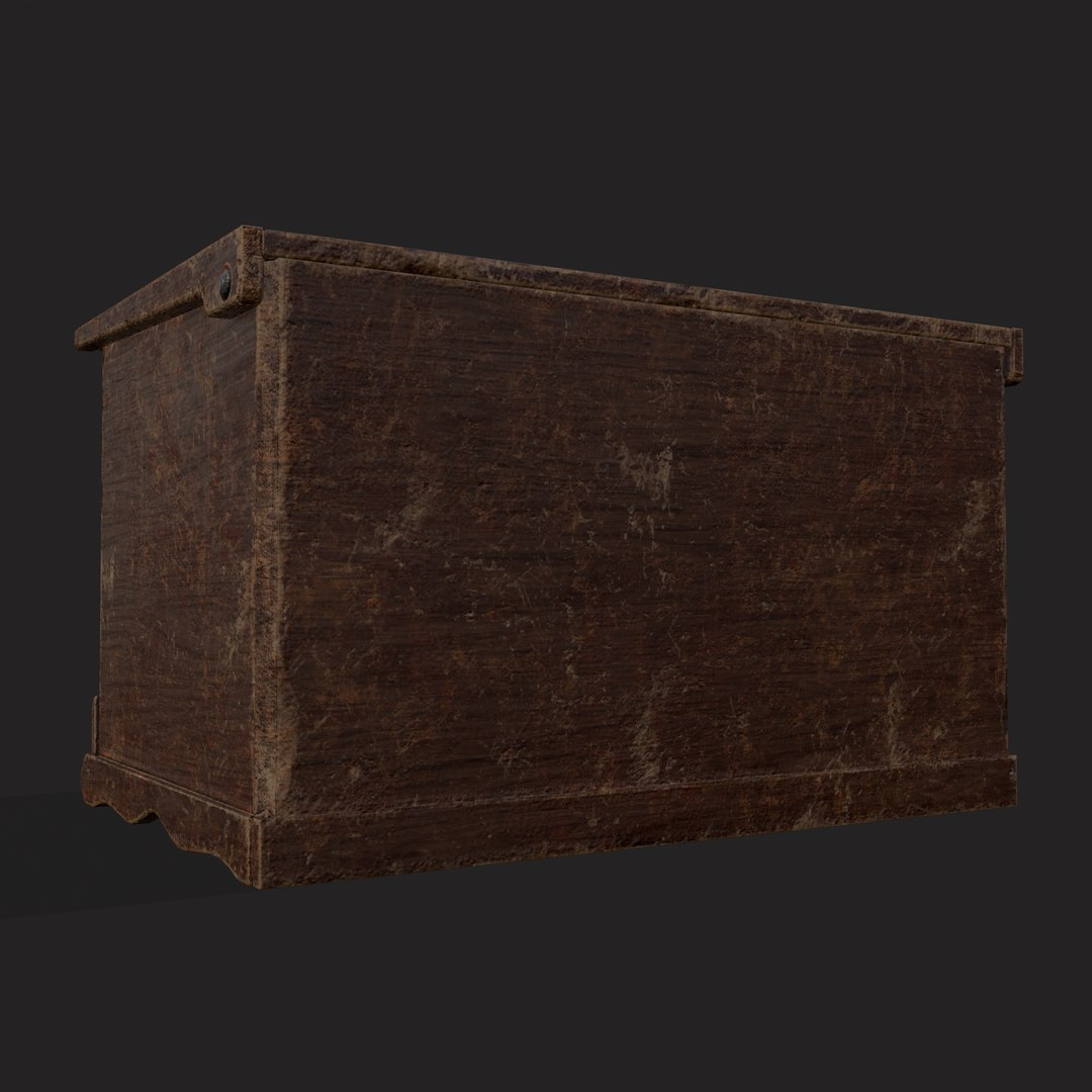 3D Small Rustic Medieval Wooden Chest - TurboSquid 1908824