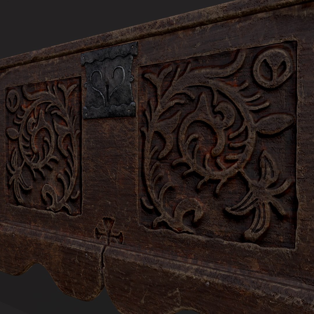 3D Small Rustic Medieval Wooden Chest - TurboSquid 1908824