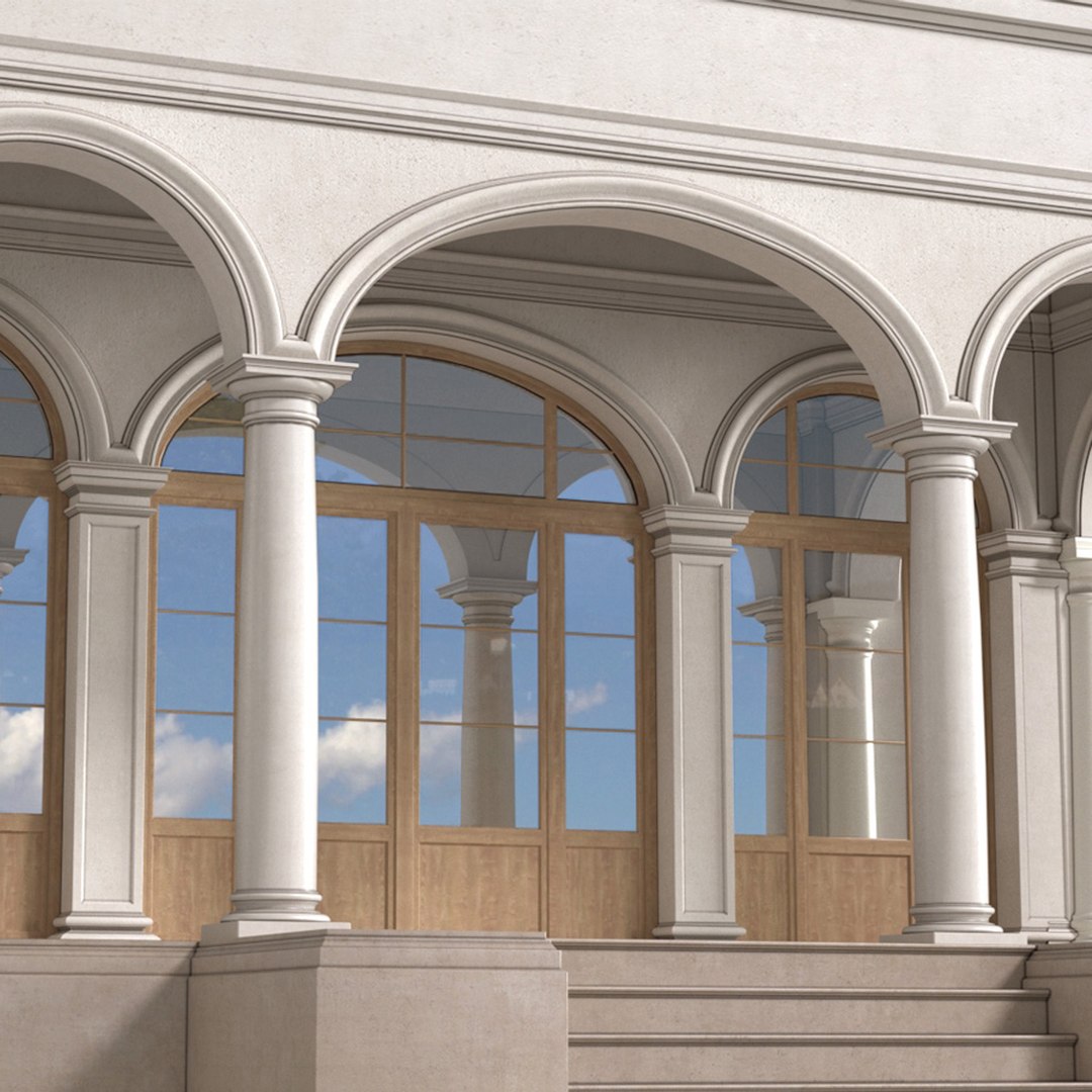 Arched Entrance To The House Classic Porch Model - TurboSquid 1832783