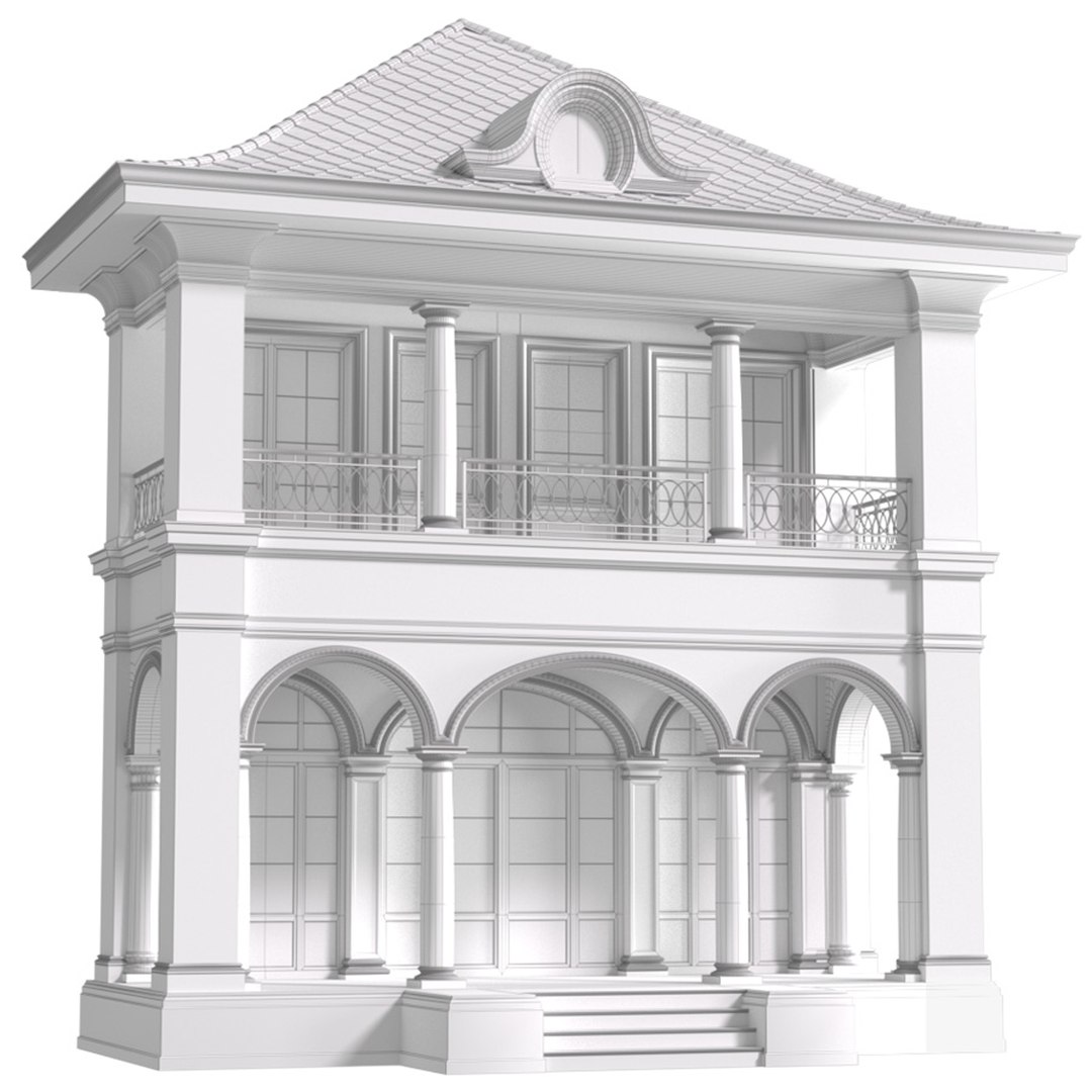 Arched Entrance To The House Classic Porch Model - TurboSquid 1832783