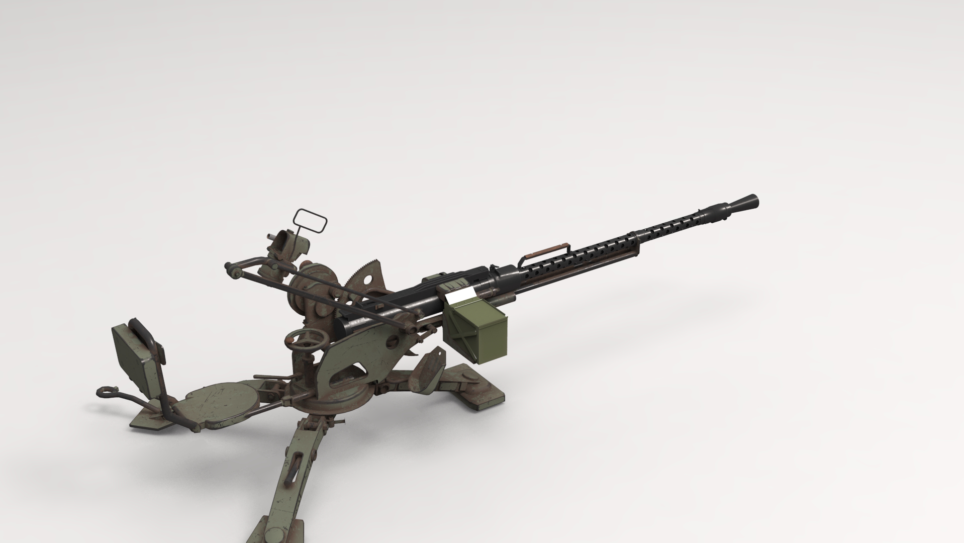 ZPU -1 Anti Aircraft Gun model - TurboSquid 2147714