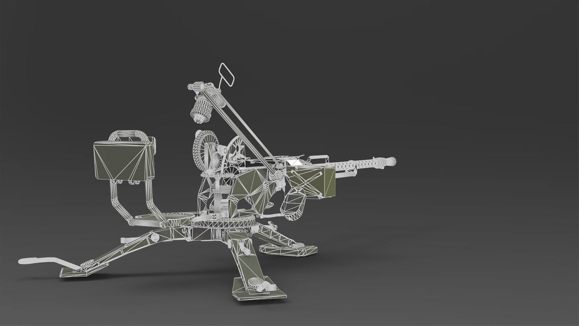 ZPU -1 Anti Aircraft Gun model - TurboSquid 2147714