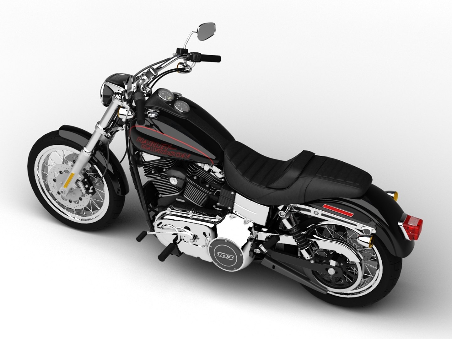 3d Model Harley-davidson Fxdl Dyna Rider