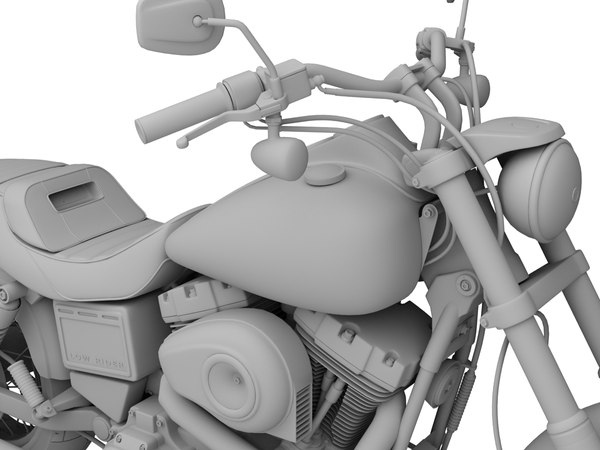 3d model harley-davidson fxdl dyna rider