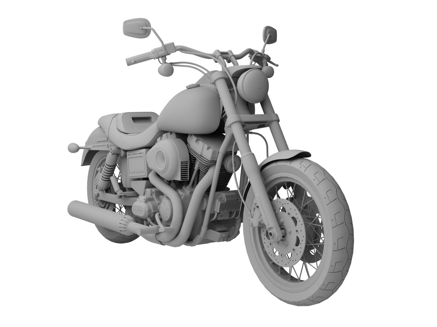 3d Model Harley-davidson Fxdl Dyna Rider