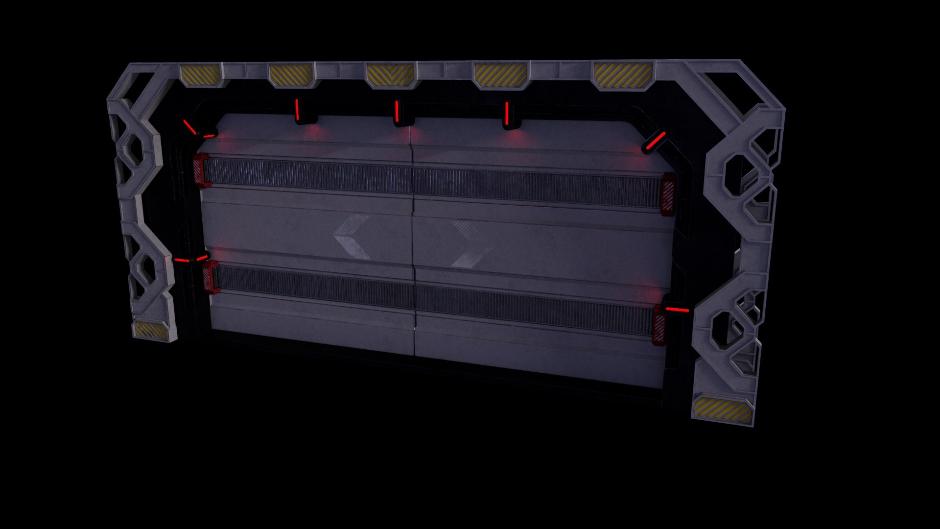 3D Scifi Space Door 3D Model PBR VR AR Low-poly 3d Model VR AR Low-poly ...