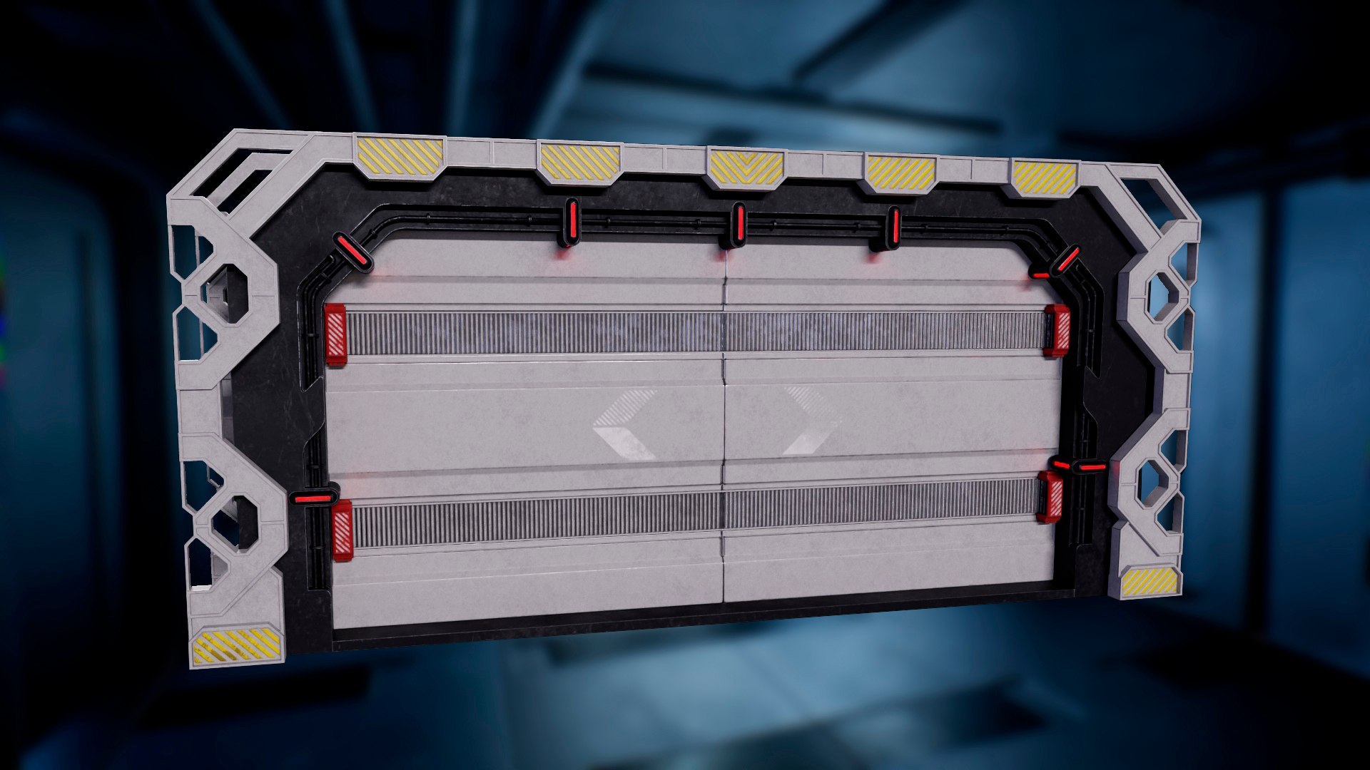 3D Scifi Space Door 3D Model PBR VR AR Low-poly 3d Model VR AR Low-poly ...