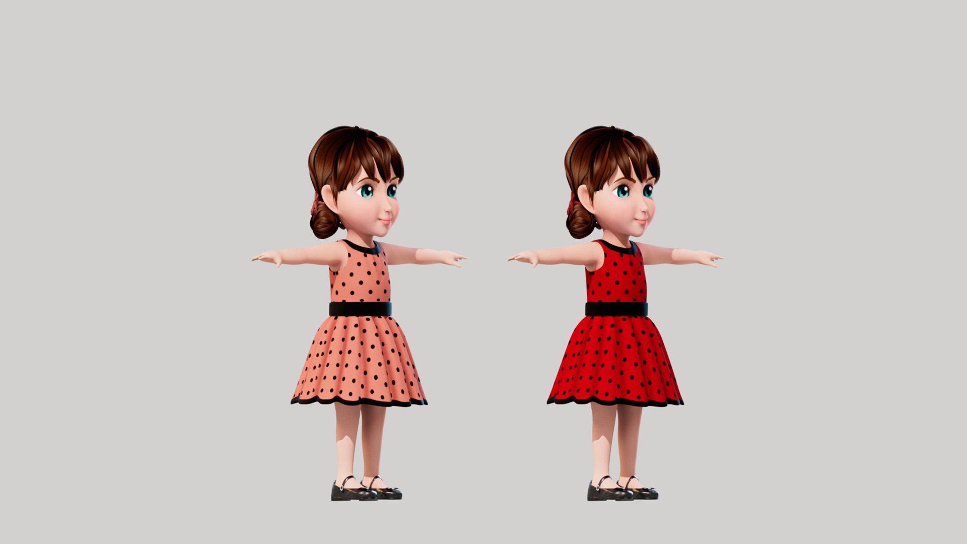 3D Model Cartoon Girl SELENA - TurboSquid 1974232