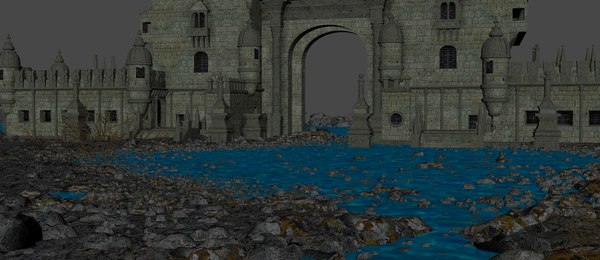 Fantasy Entrance Castle Towers Modelo 3D - TurboSquid 1766008
