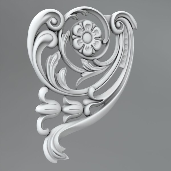 3d classical decoration ornamental model