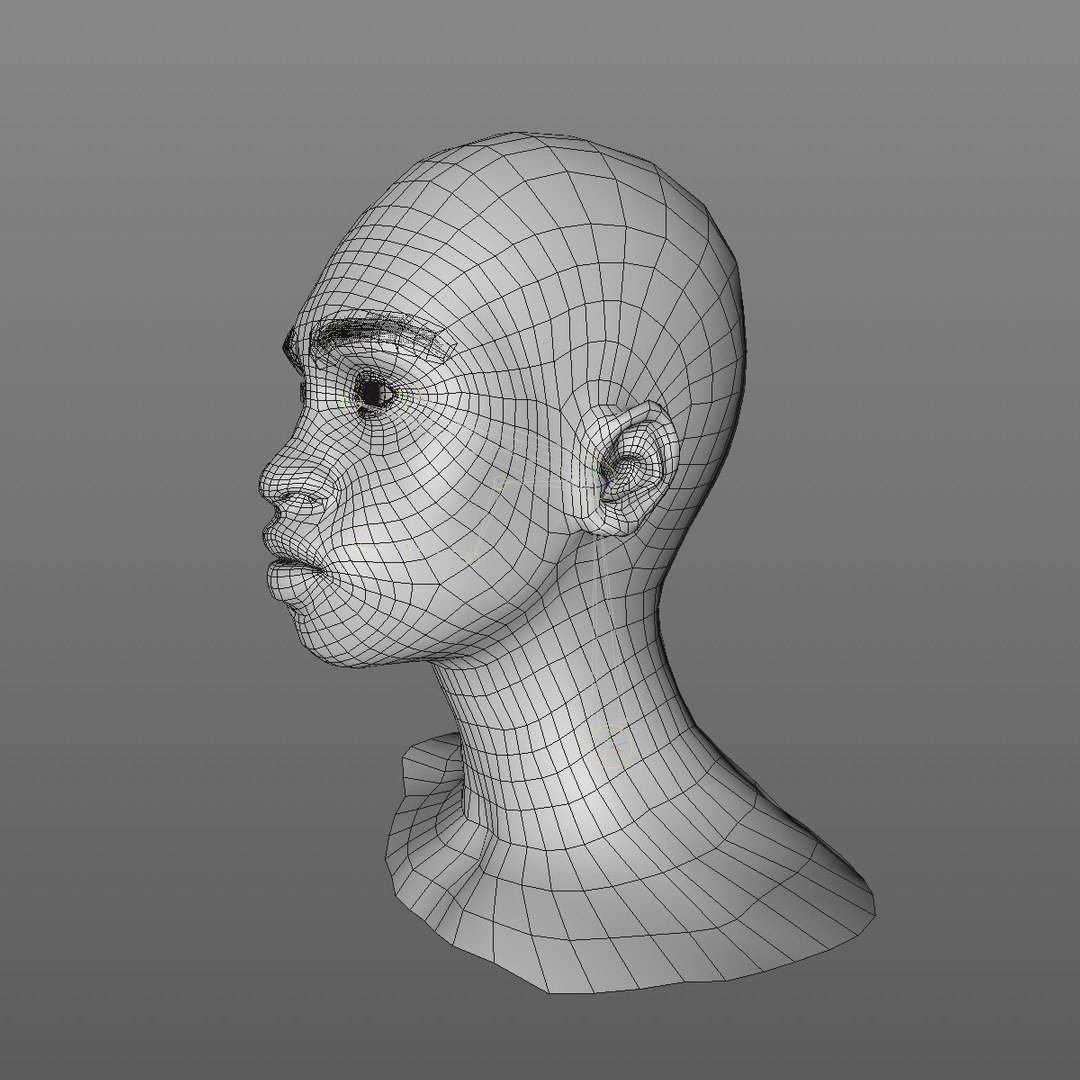 3D Realistic Head Base Mesh - TurboSquid 1438318