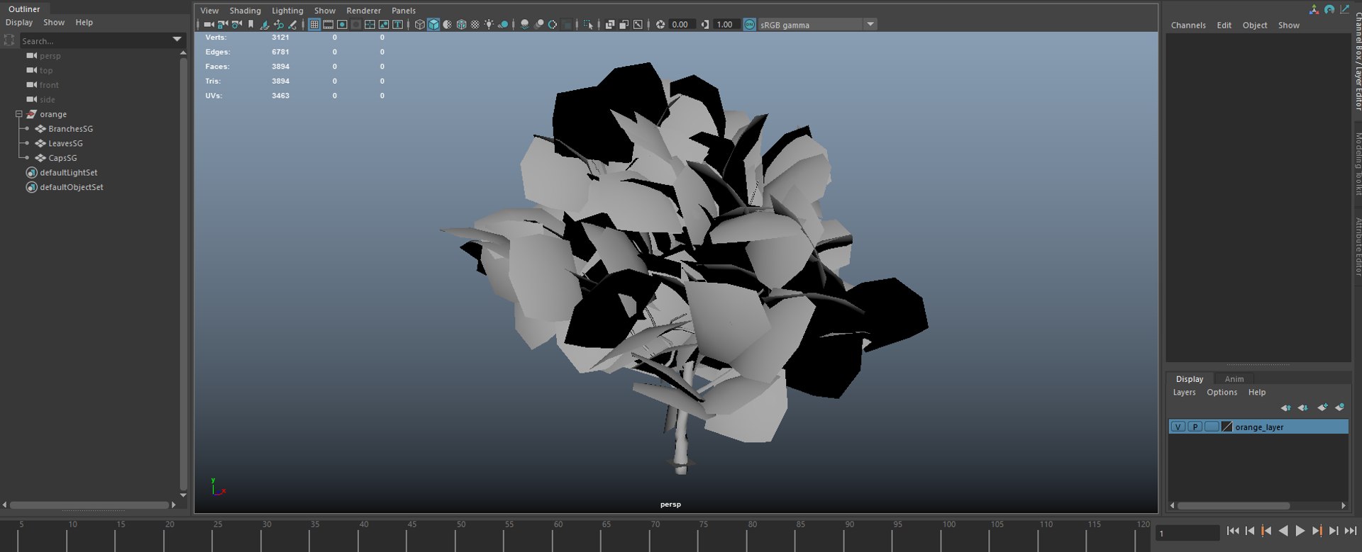 Orange flowers 3D model - TurboSquid 1620462