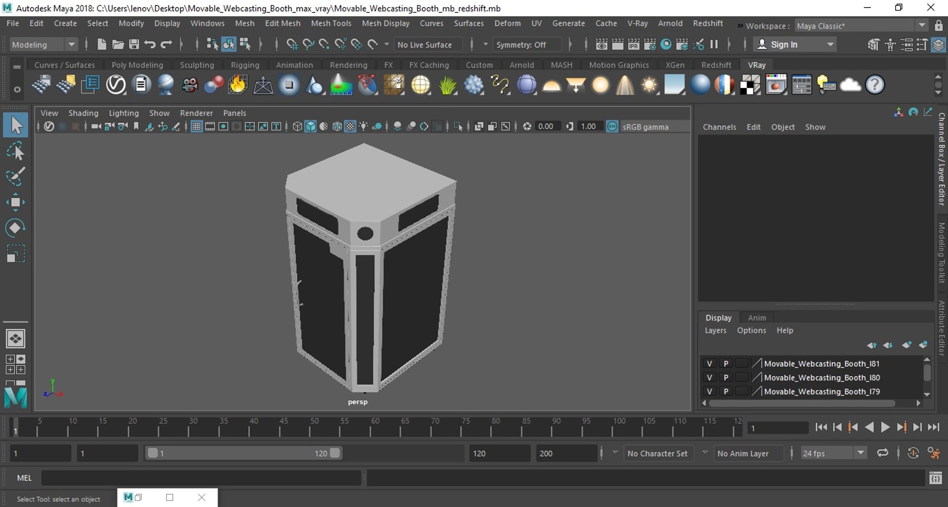 Movable Webcasting Booth 3D Model - TurboSquid 2389487
