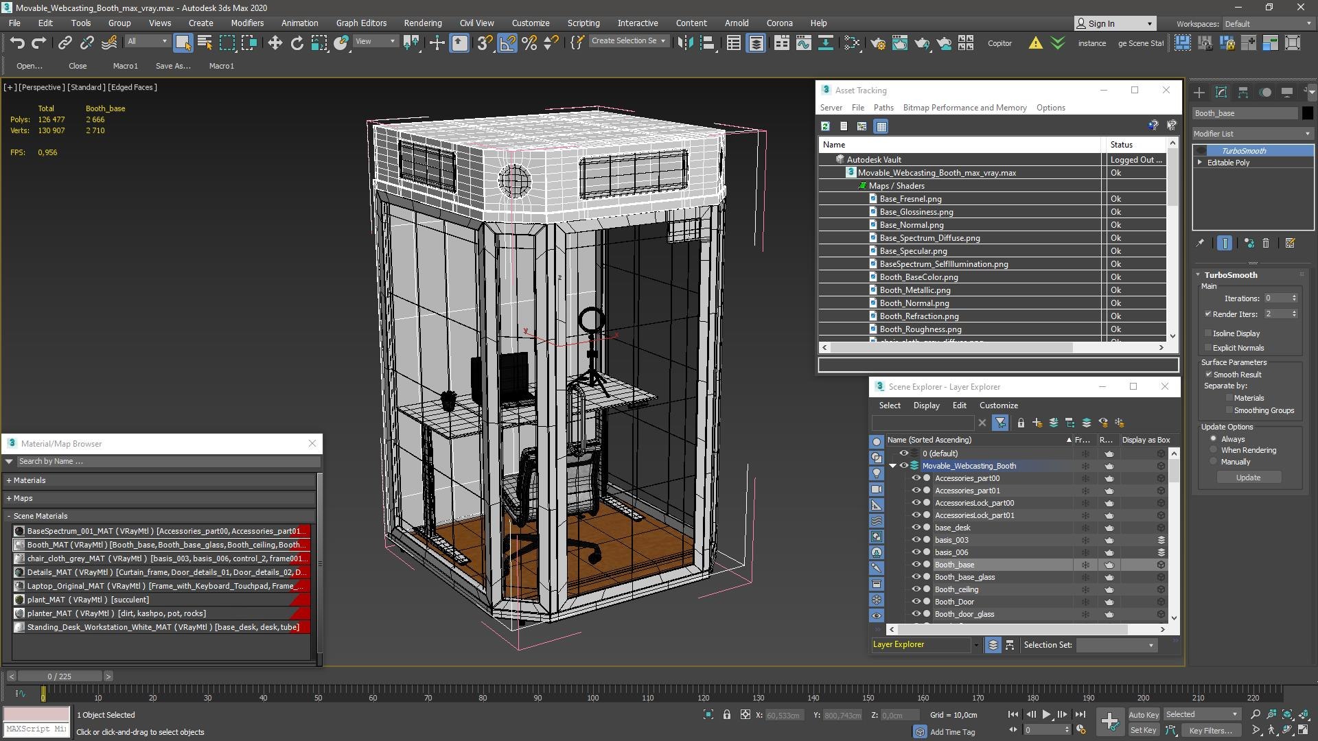 Movable Webcasting Booth 3D Model - TurboSquid 2389487