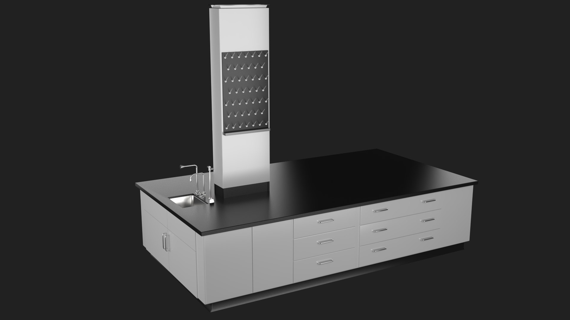Laboratory Desk 3D Model - TurboSquid 1422407