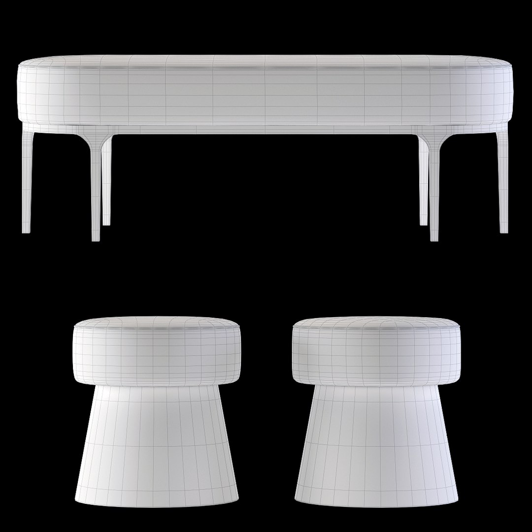 Linea Bench Model - TurboSquid 1351881