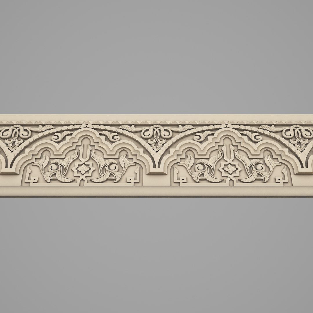 3D Classic Islamic Cornice 004 Model - TurboSquid 2066619