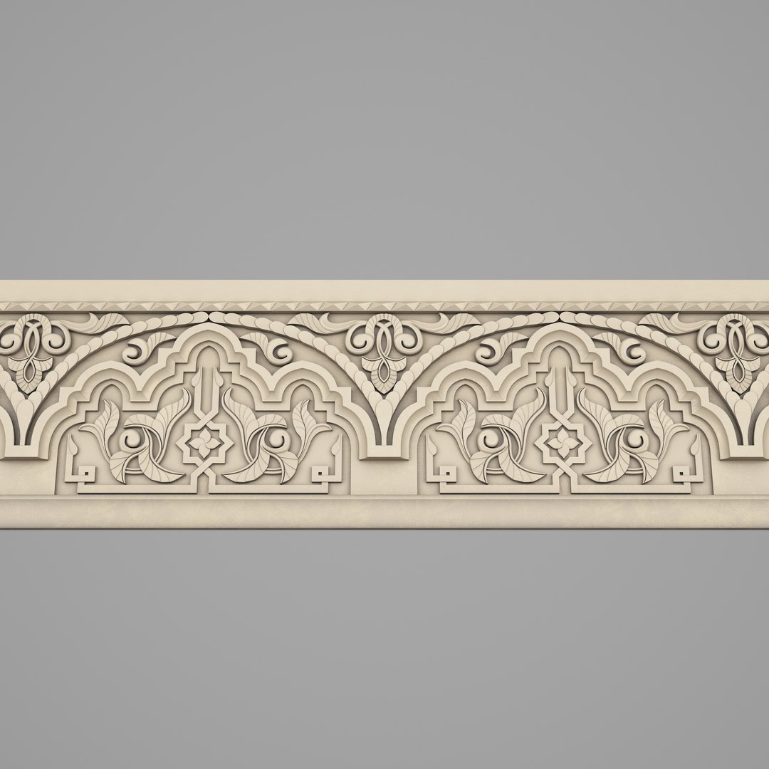3D Classic Islamic Cornice 004 Model - TurboSquid 2066619